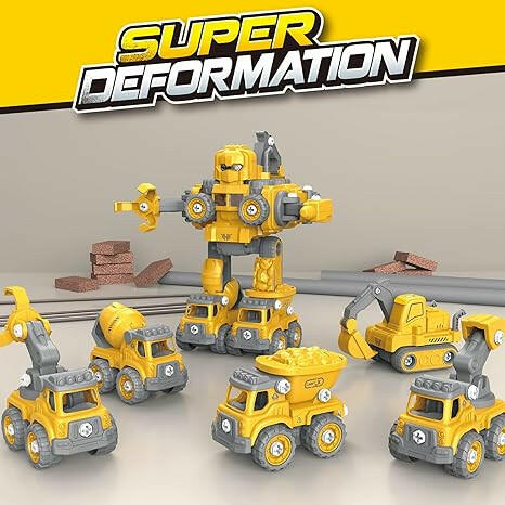 5-in-1 Construction Robot Toy Set – KIDZMART